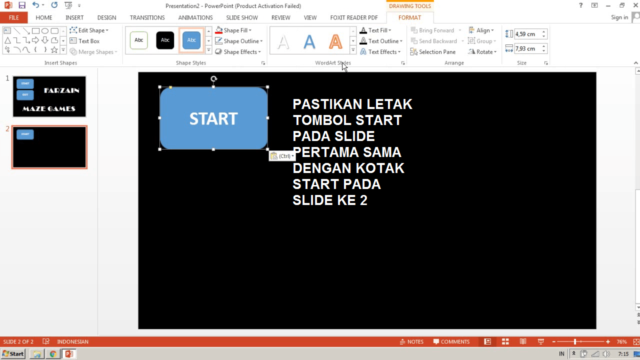 Cara Membuat Game Sederhana Menggunakan Power Point - Inwepo