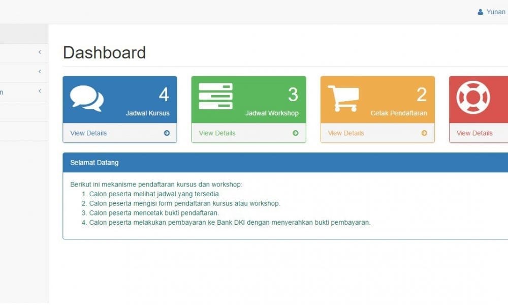 Tutorial Membuat Web Pendaftaran Kursus Menggunakan Codeigniter: Dashboard User [Bagian 5] - Inwepo
