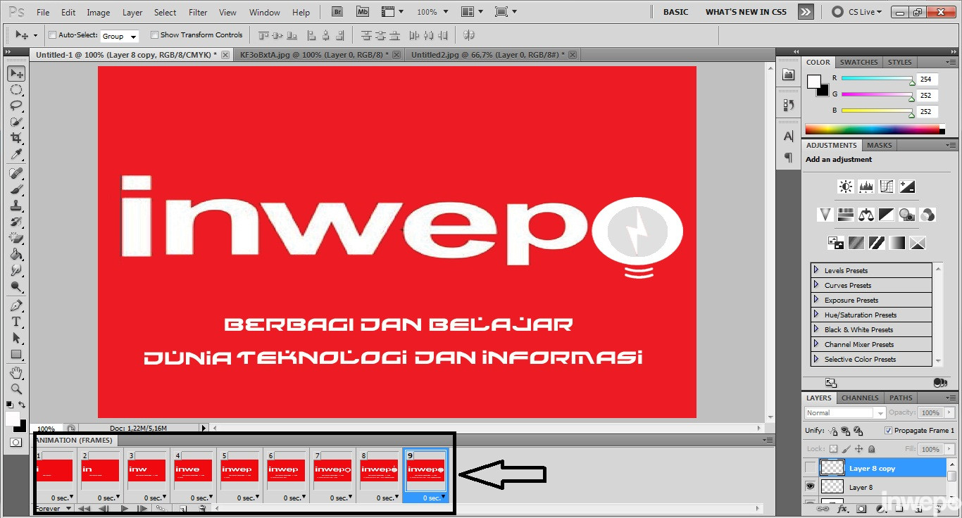 Cara Membuat Tulisan Animasi Dengan Photoshop - Inwepo