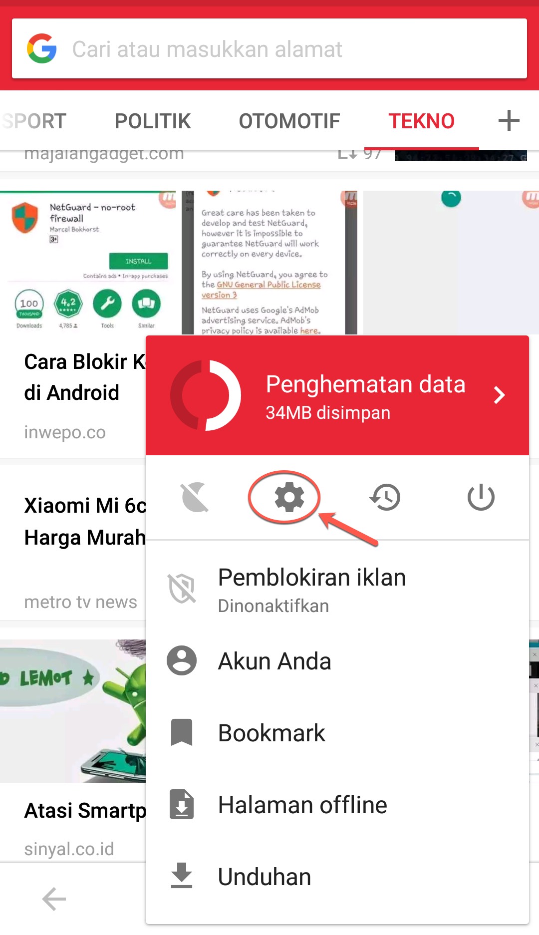 Cara Ubah "Mode Baca" Menjadi "Mode Normal" di Opera Mini - Inwepo