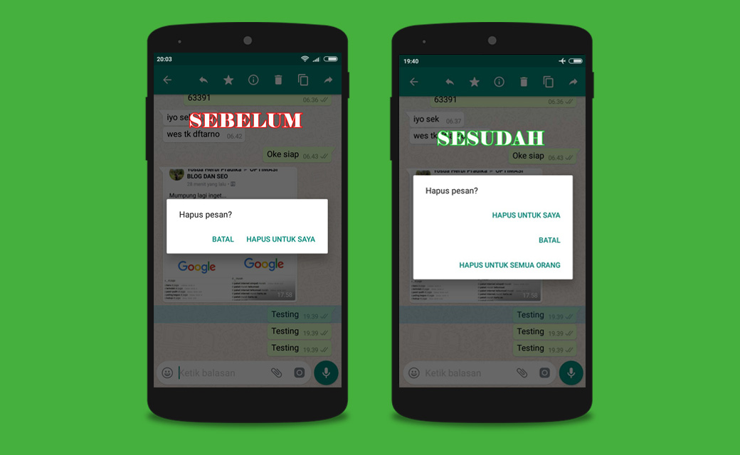 Cara Membatalkan Pesan Yang Dikirim ke WhatsApp Lebih dari 7 menit Inwepo
