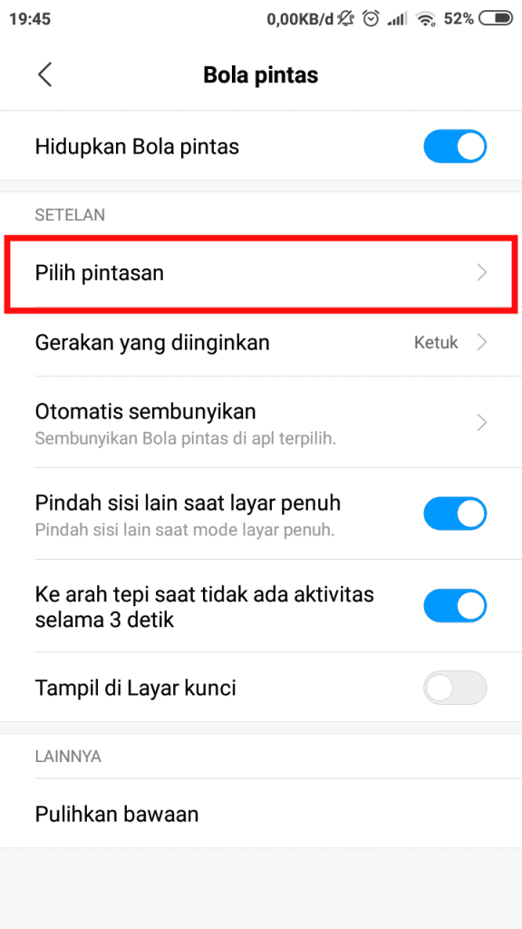 Cara Mengaktifkan Fitur Bola Pintas di HP Xiaomi Inwepo