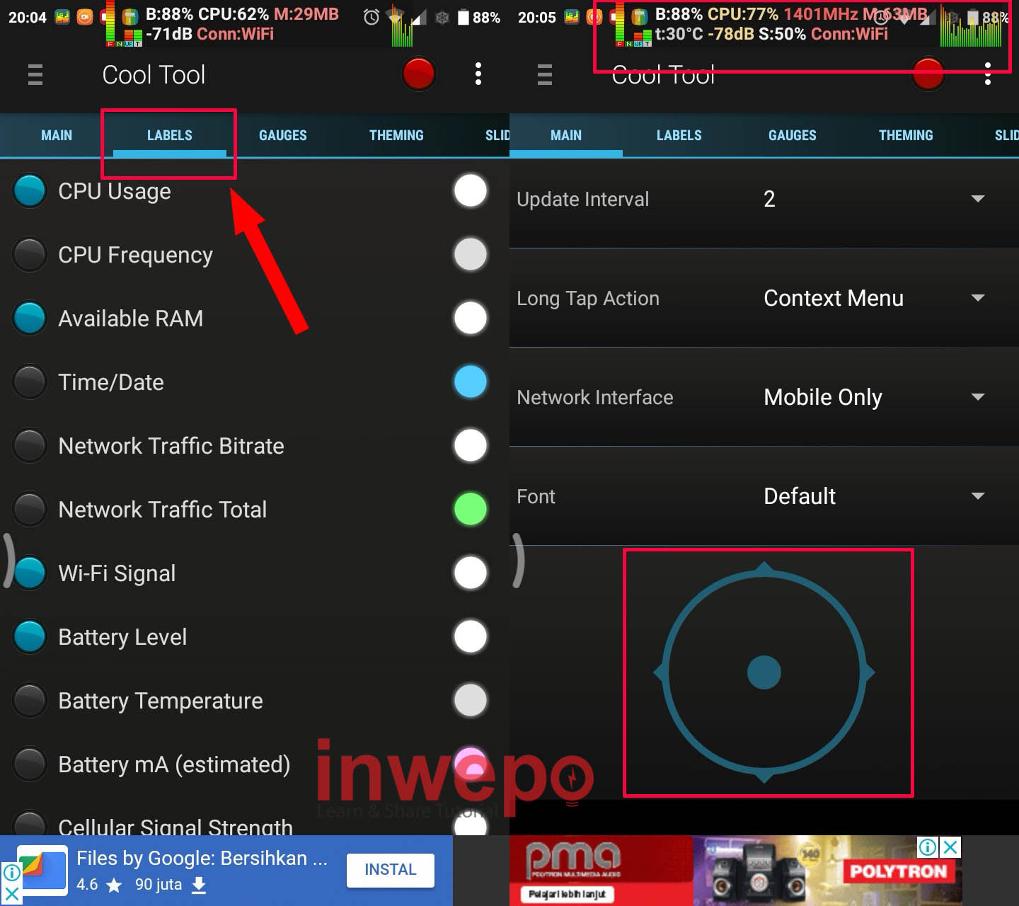 Cara Menampilkan Suhu Baterai di Status Bar Android Inwepo