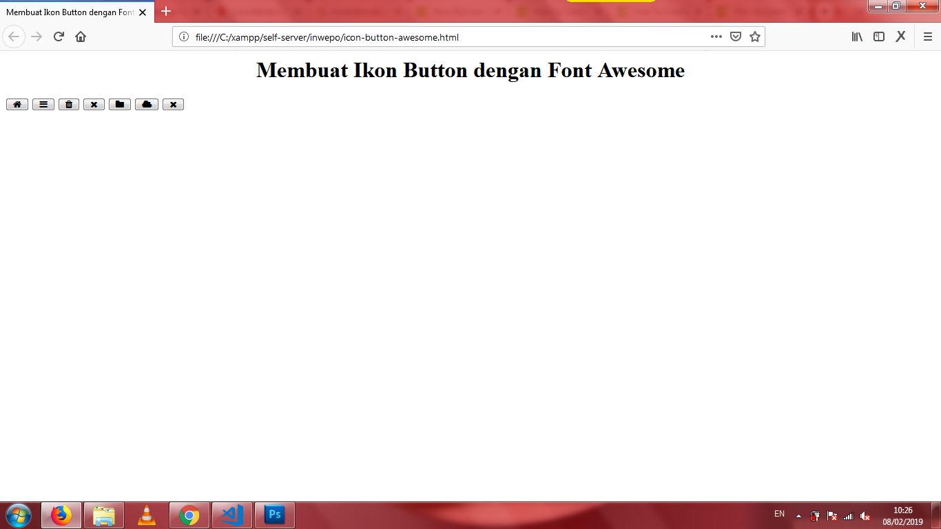 Cara Membuat Ikon Button dengan Font Awesome - Inwepo