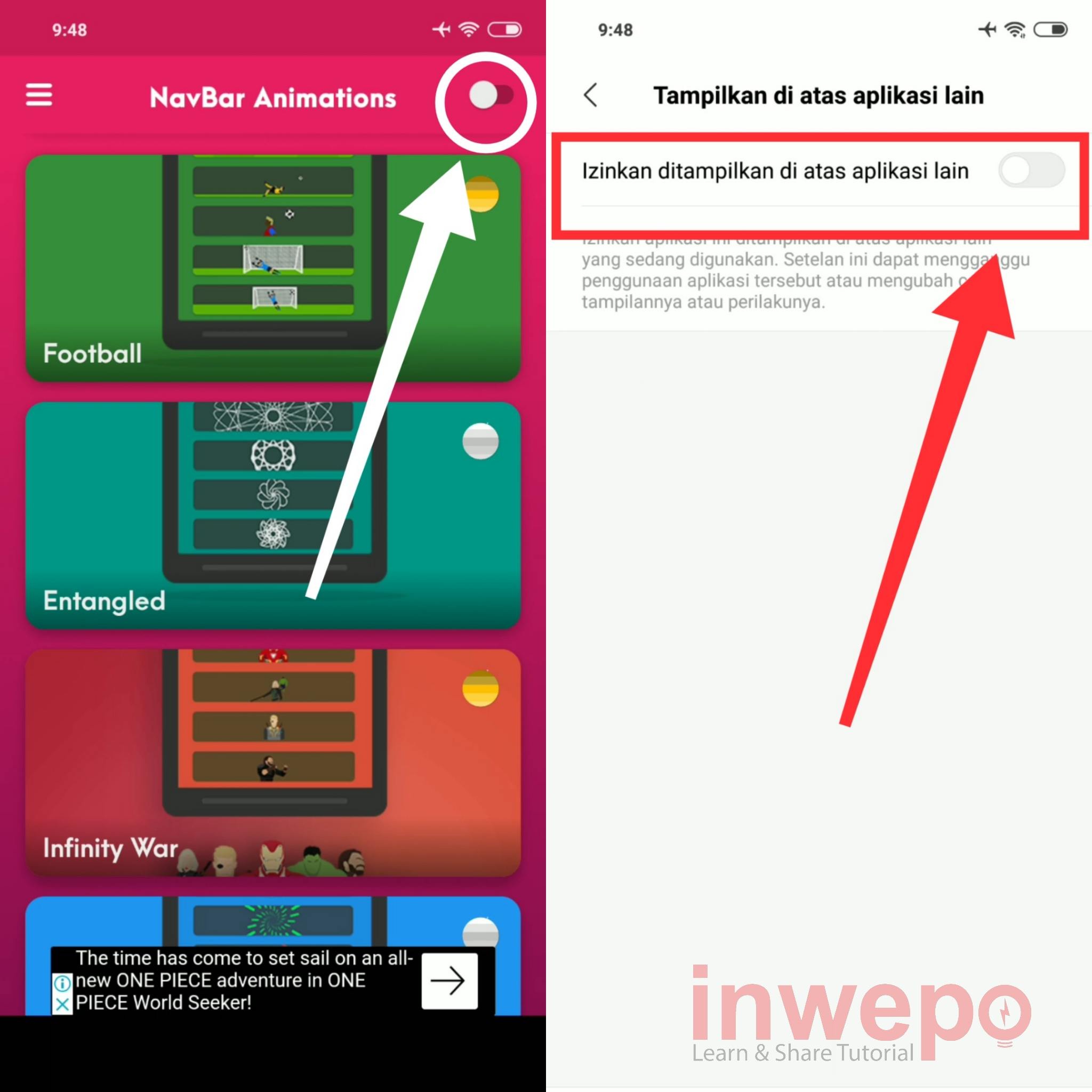 Cara Menambahkan Animasi pada Navigation Bar di Android Inwepo