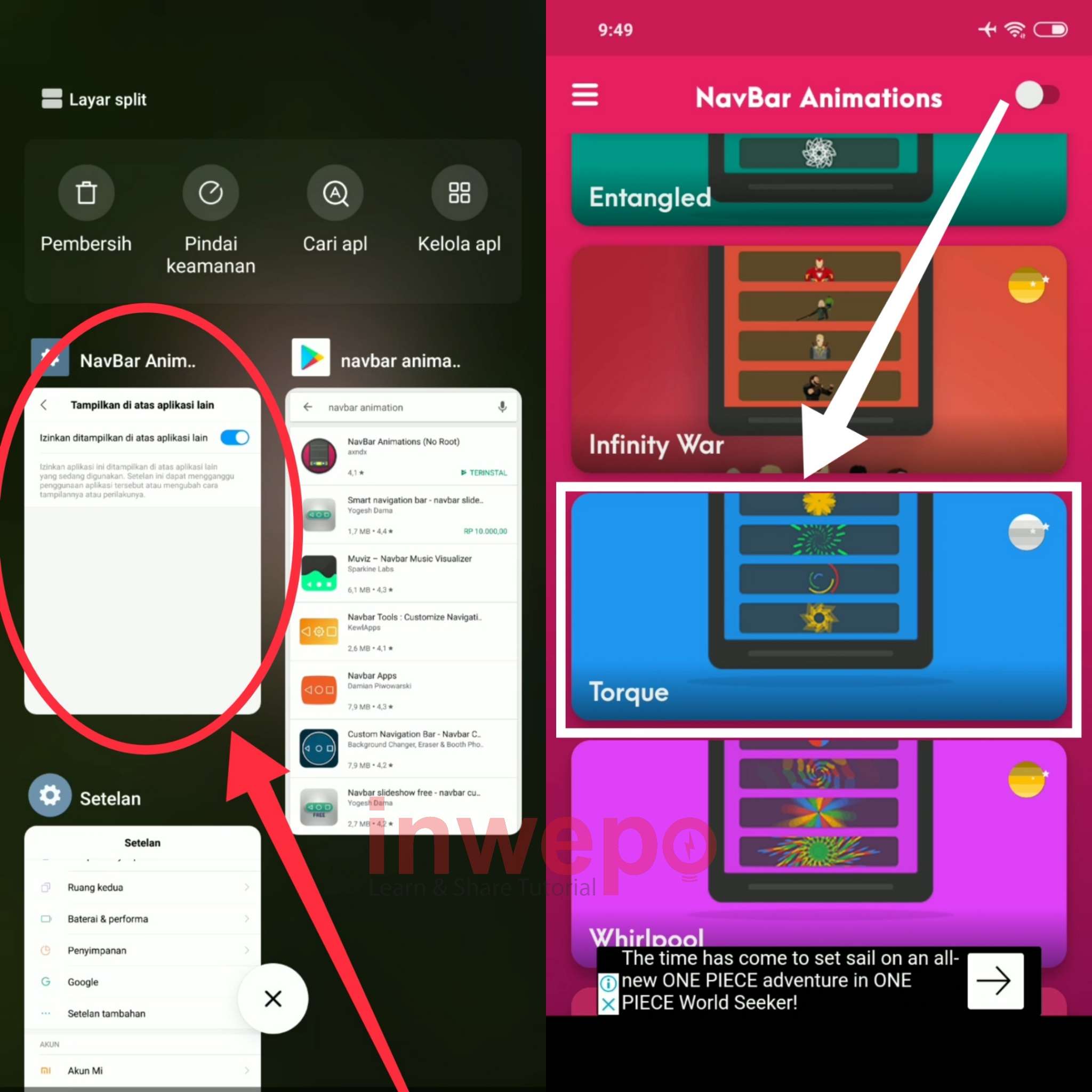 Cara Menambahkan Animasi pada Navigation Bar di Android Inwepo