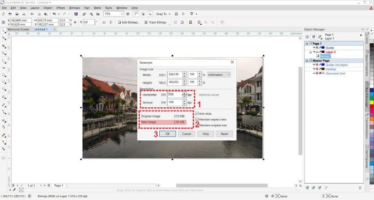 Cara Mengatur Resolusi dan Ukuran File Gambar di CorelDraw - Inwepo