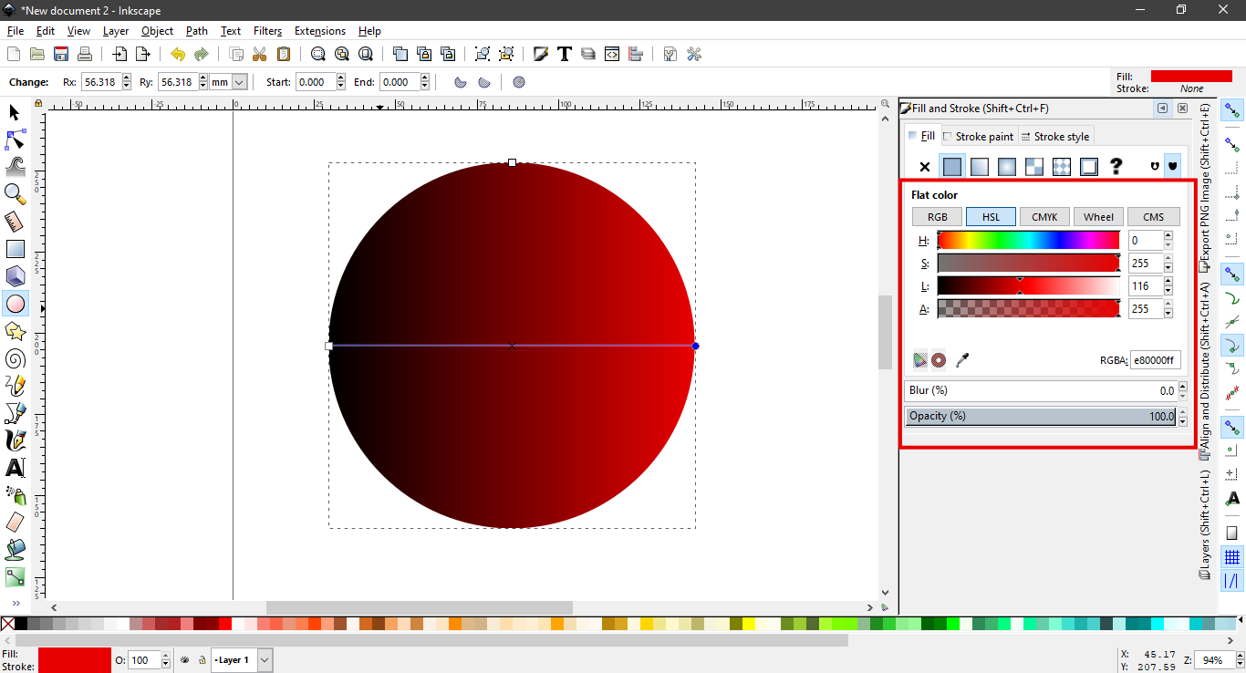 Cara Menambahkan Color Gradient di Inkscape Inwepo