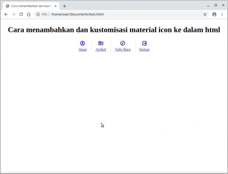 Cara Menambahkan dan Kustomisasi Material Icon ke HTML - Inwepo