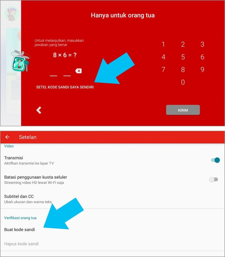 Cara Mengaktifkan Fitur Kode Sandi di Aplikasi Youtube Kids Inwepo