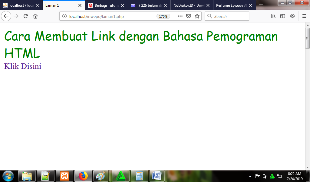 Cara Menampilkan Link Tulisan dan Link Gambar dengan HTML - Inwepo