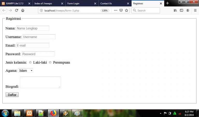 Cara Membuat Form Login dan Register dengan HTML - Inwepo