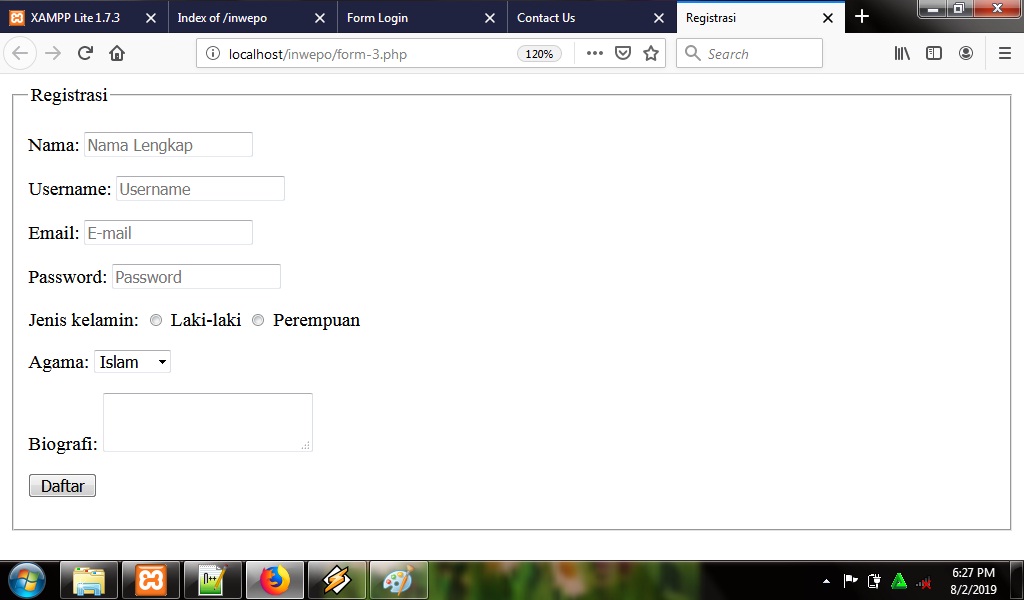 Cara Membuat Form Login dan Register dengan HTML - Inwepo