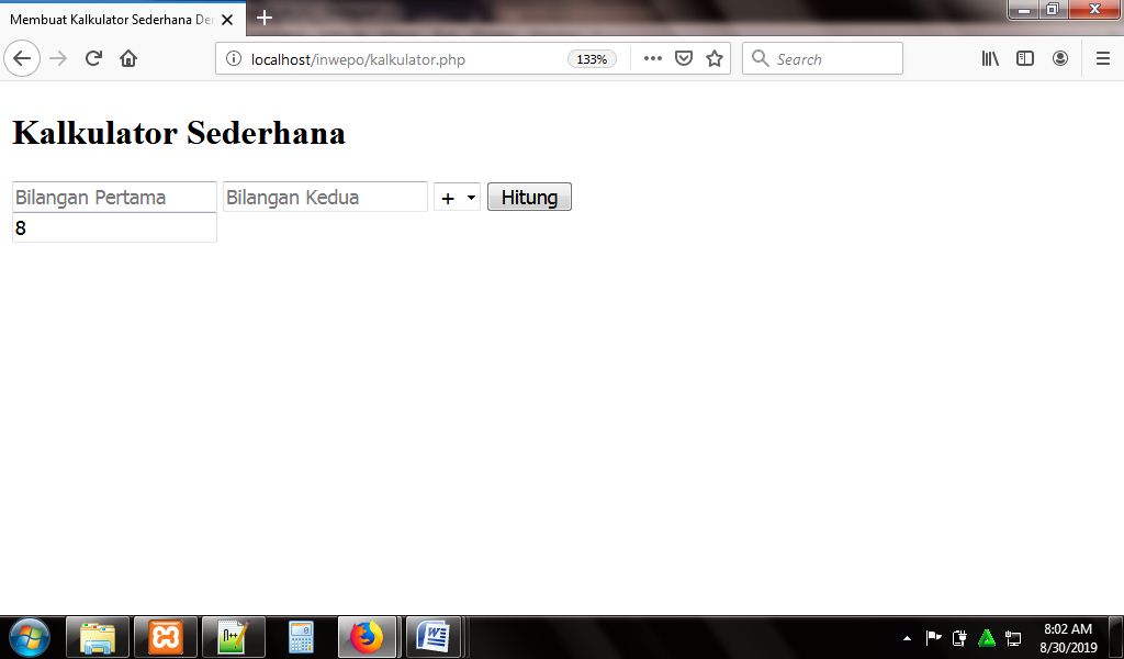 Cara Membuat Aplikasi Kalkulator Sederhana dengan PHP - Inwepo