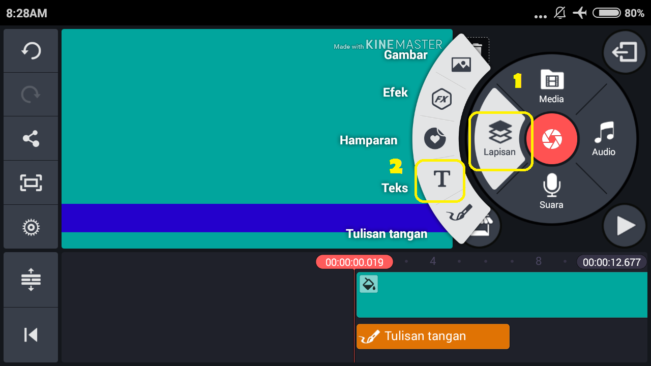 Cara Membuat Running Teks Ala Berita TV dengan KineMaster - Inwepo
