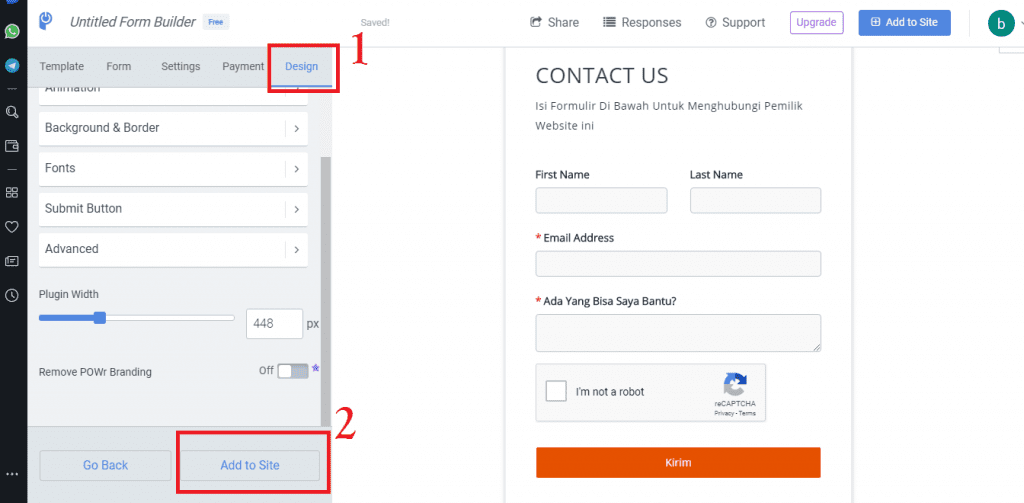 Cara Mudah Membuat Contact Form di Blogger Inwepo