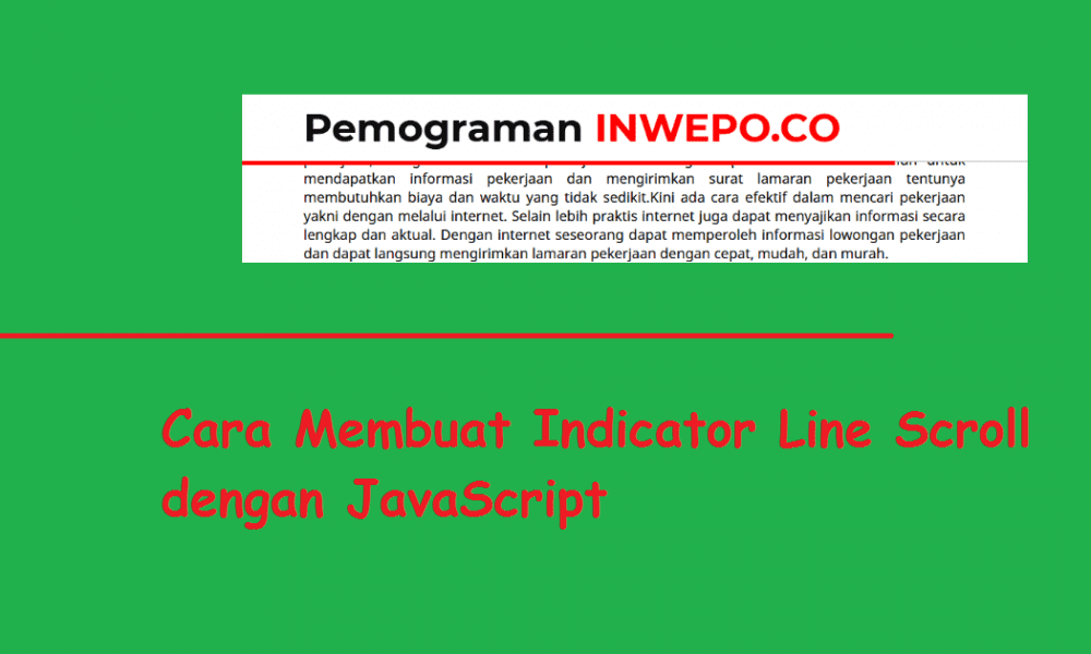 Cara Membuat Indicator Line Scroll dengan JavaScript - Inwepo