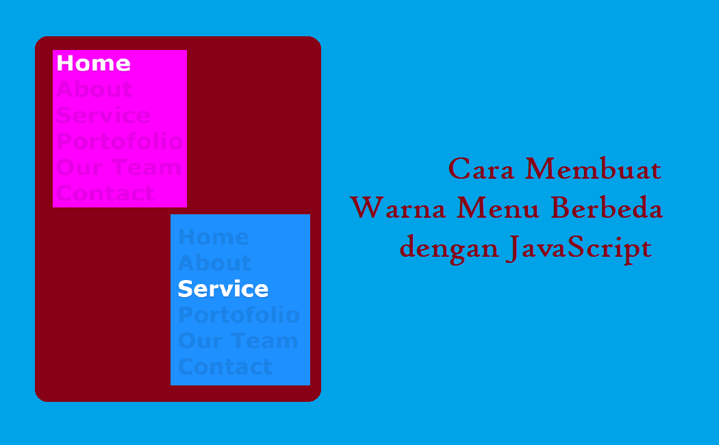 Cara Membuat Warna Menu Berbeda dengan JavaScript Inwepo