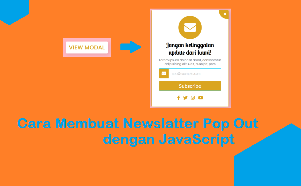 Cara Membuat Newslatter Pop Out dengan JavaScript - Inwepo