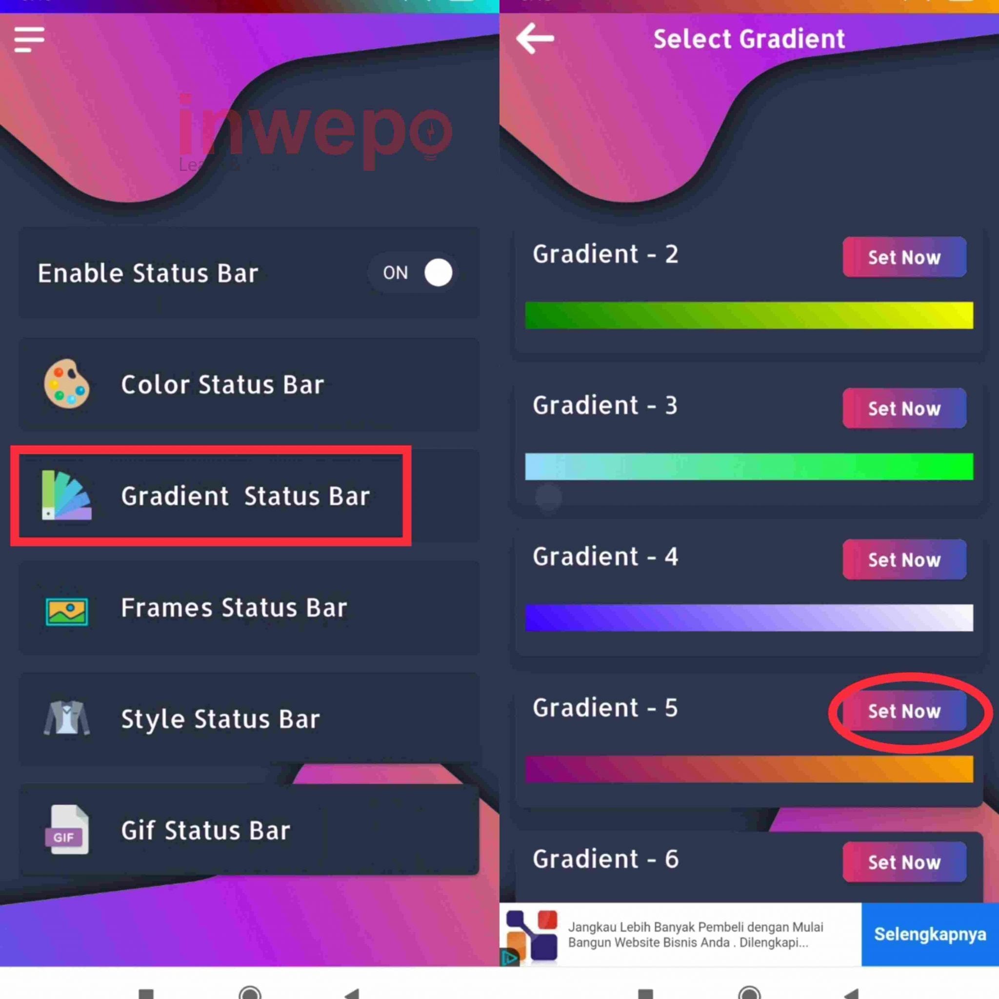 Cara Menambahkan Animasi Pada Status Bar Android - Inwepo