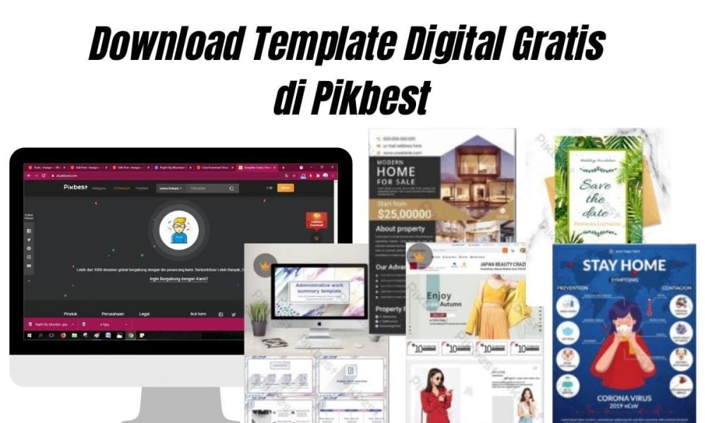 Cara Download Template Digital Gratis di Pikbest - Inwepo