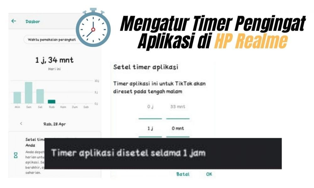 Cara Mengatur Timer Pengingat Aplikasi di HP Realme Inwepo