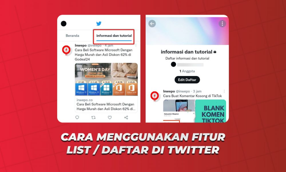 Cara Menggunakan Fitur List atau Daftar di Twitter Inwepo