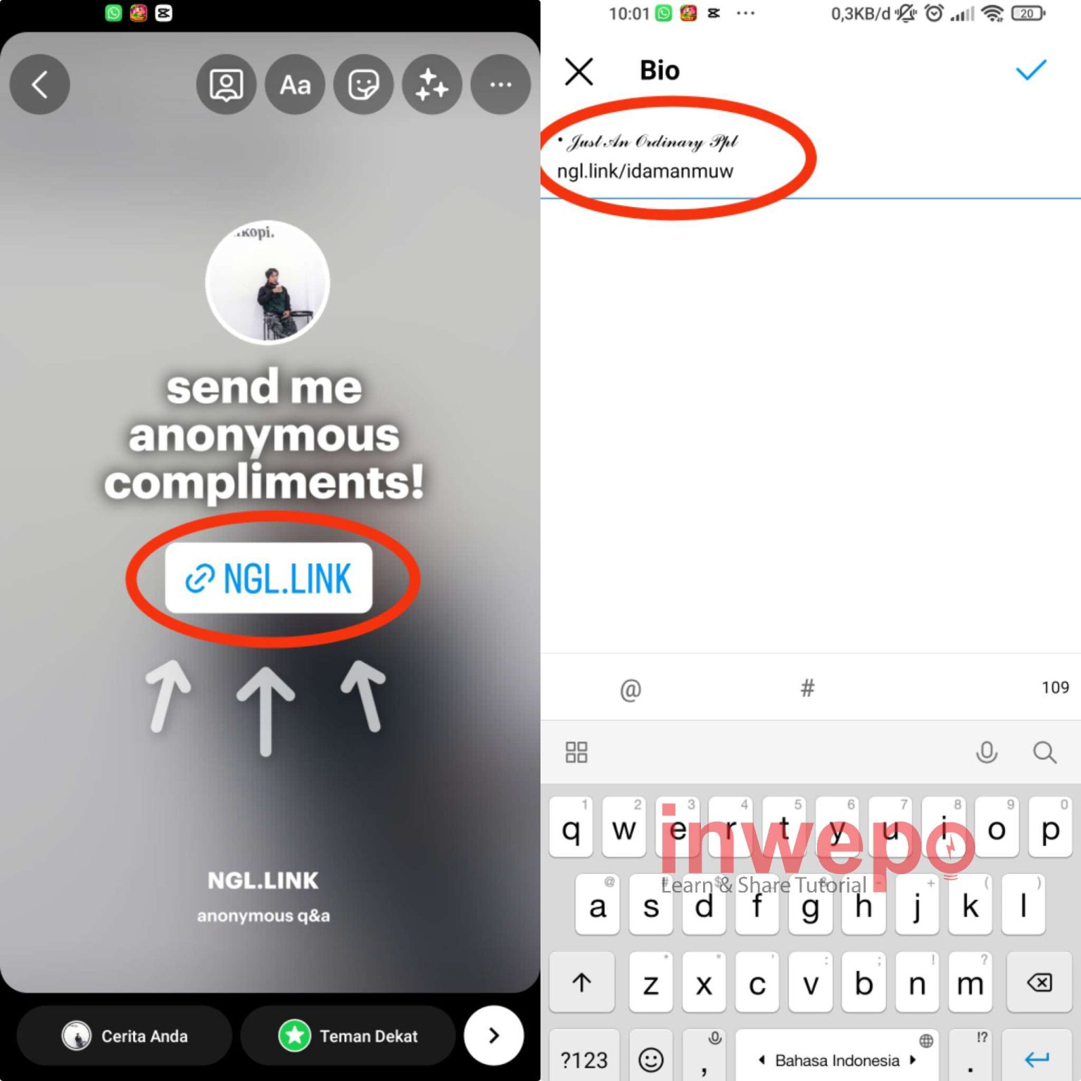 Cara Membuat Ngl Link Viral Instagram Inwepo