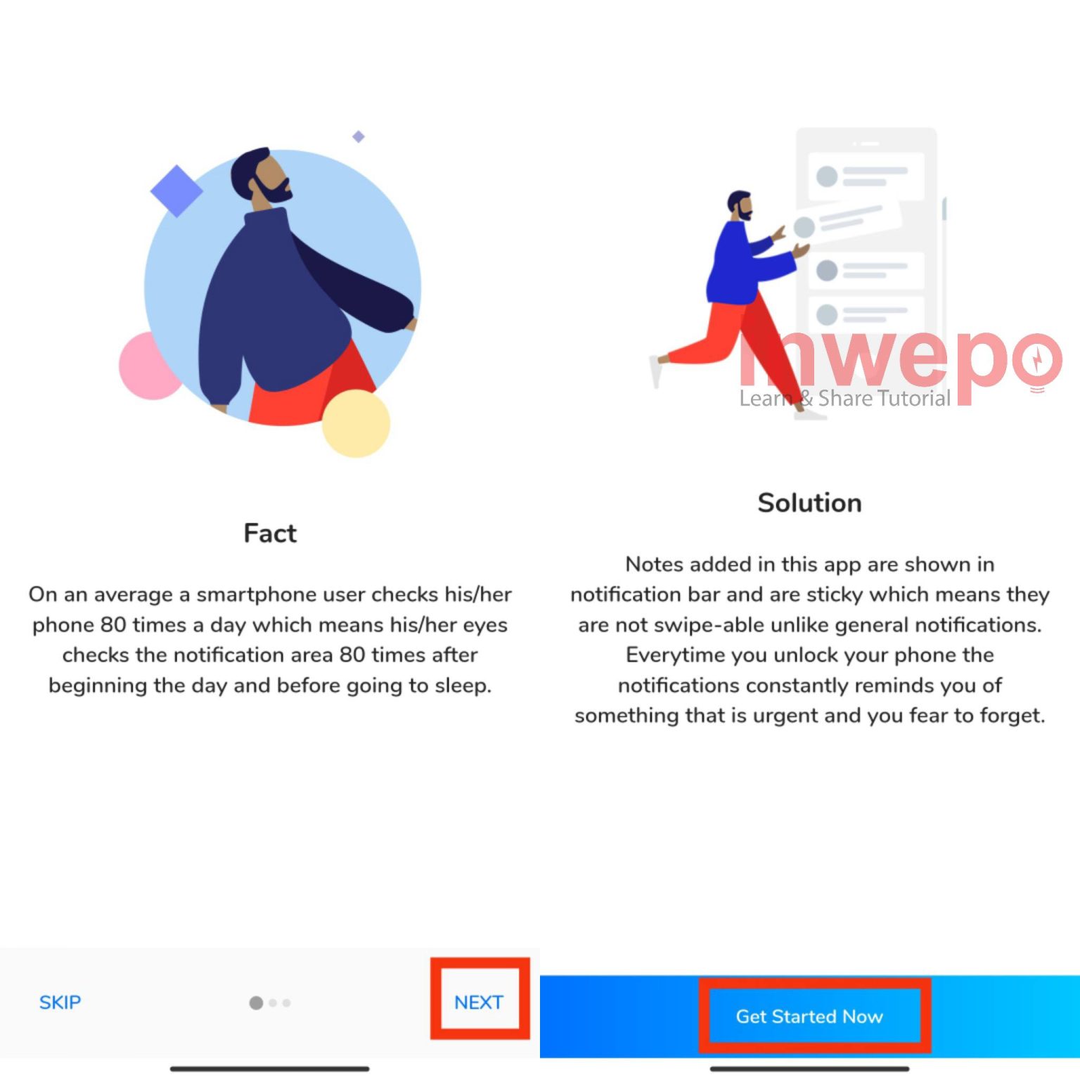 Cara Pin Note di Notif Bar Android - Inwepo