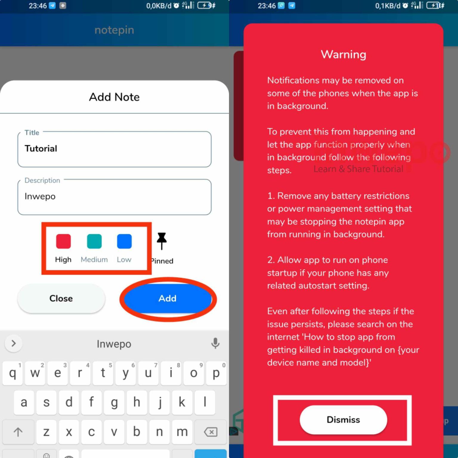 Cara Pin Note di Notif Bar Android - Inwepo