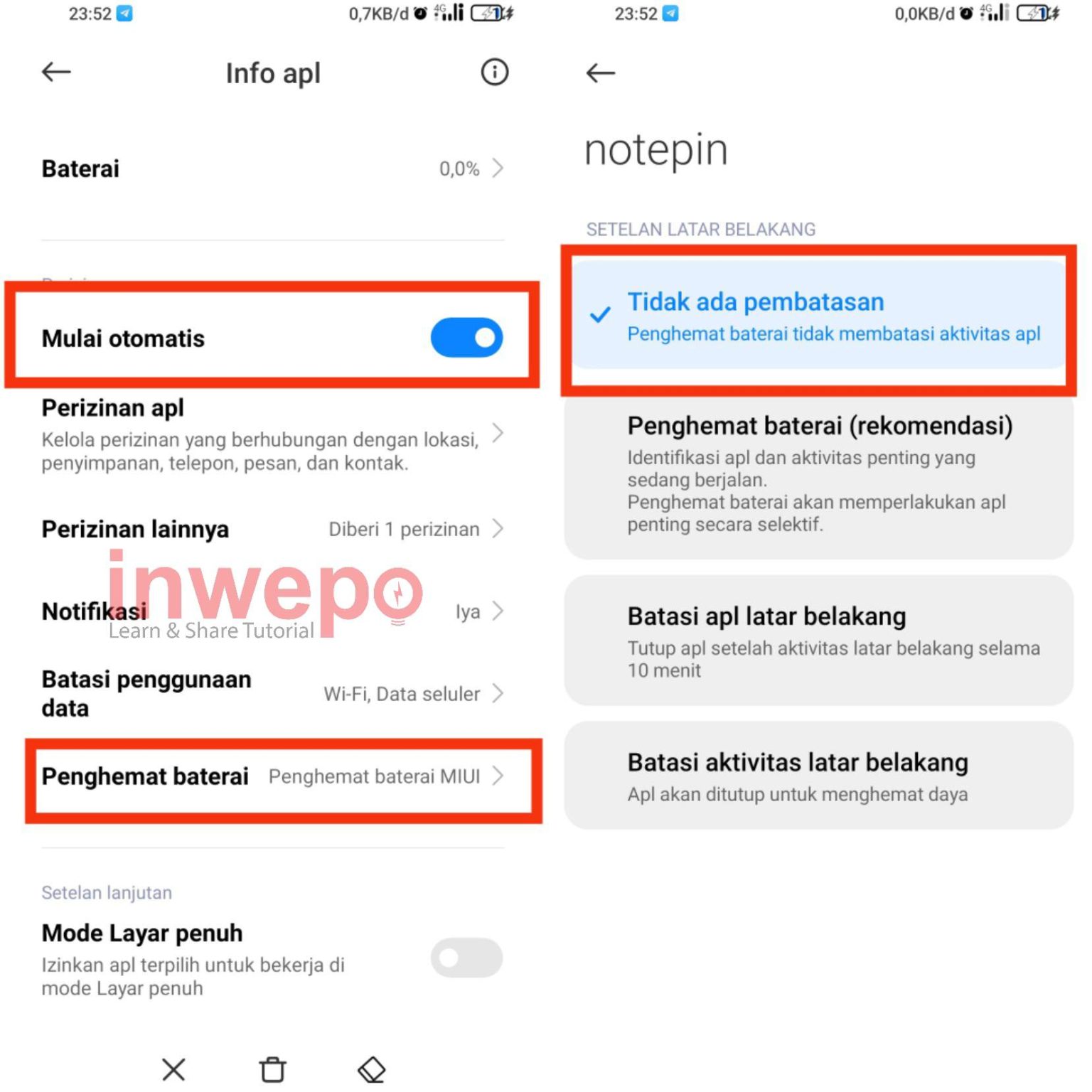 Cara Pin Note di Notif Bar Android - Inwepo