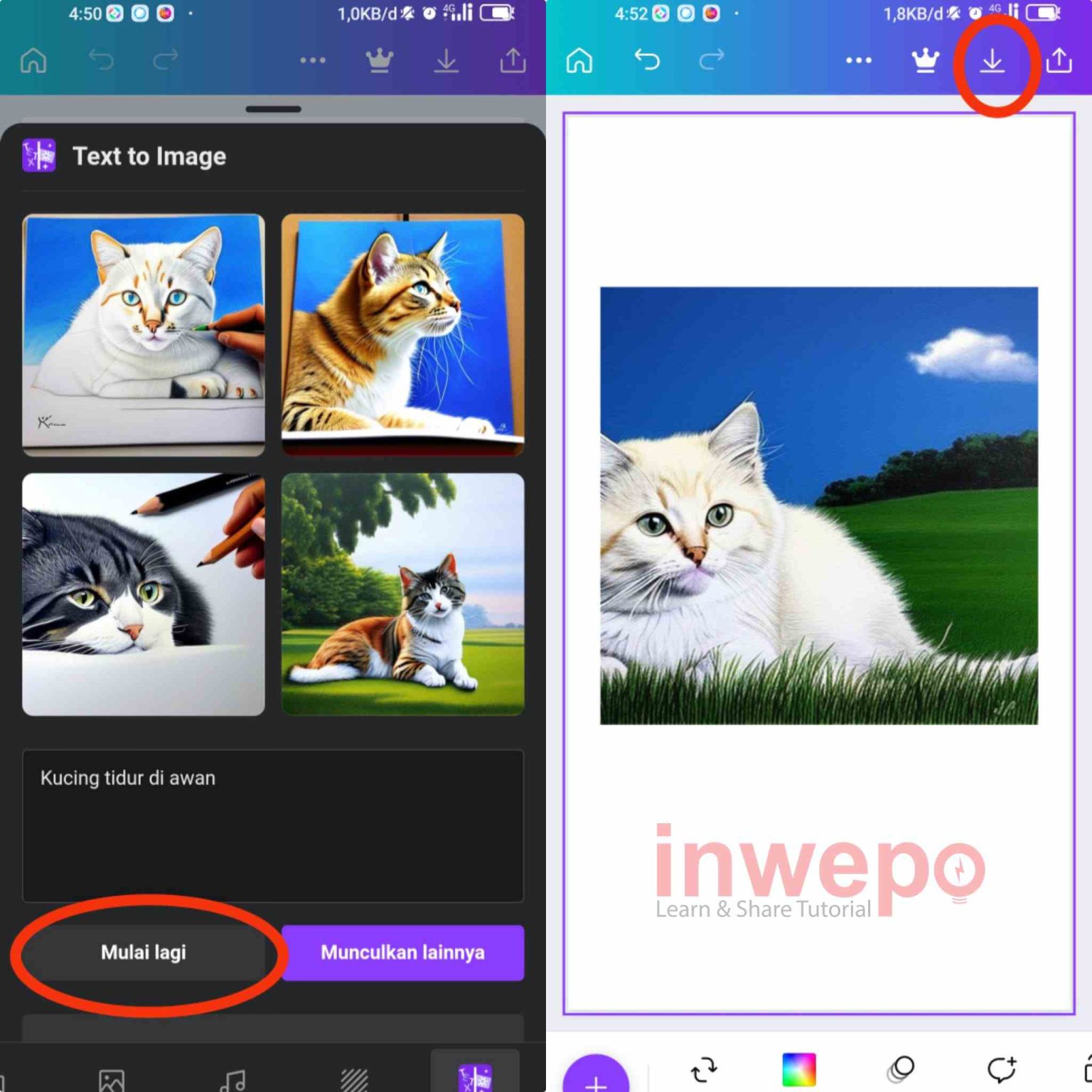 Cara Mengubah Tulisan Jadi Gambar di Canva - Inwepo